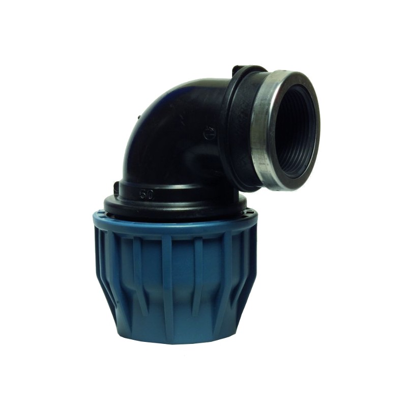 Tyleen koppeling knie 90° 20 mm x 3/4" binnendraad Jason