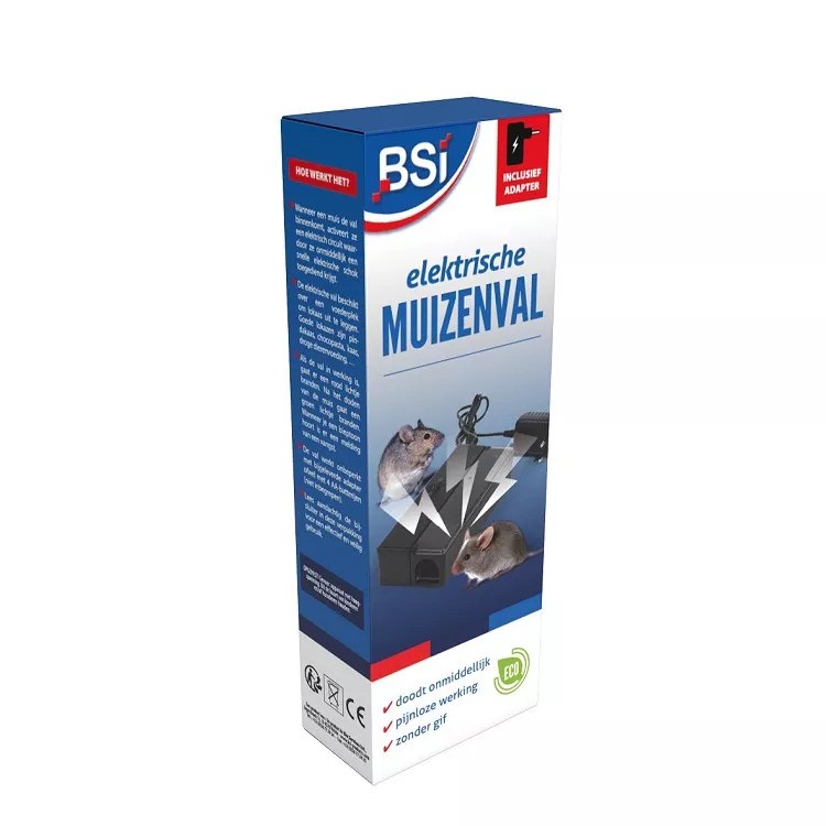 BSI Elektrische muizenval met adapter BSI